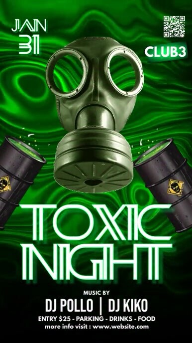 Plantilla de Toxic Night | PosterMyWall