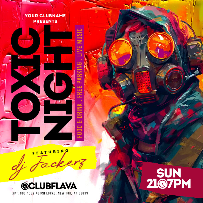 Plantilla de Toxic Night | PosterMyWall