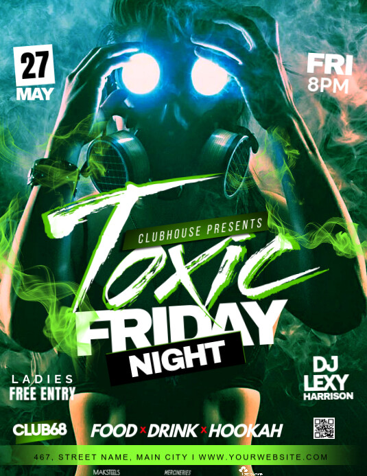 toxic night party (1) Template | PosterMyWall