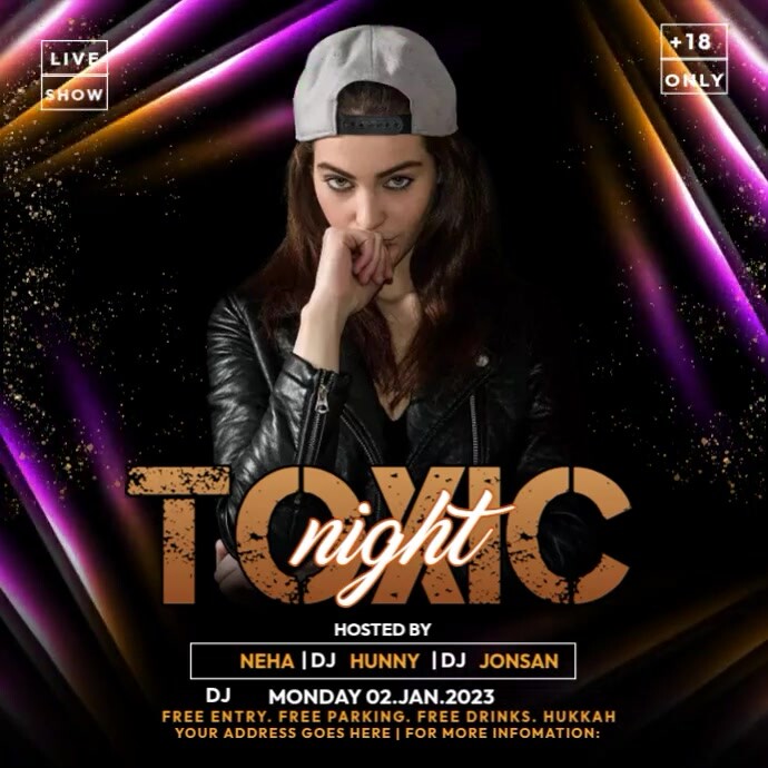 Plantilla de Toxic Night Party Ads | PosterMyWall