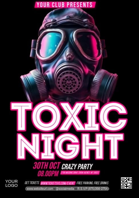 Toxic Night Party Template | PosterMyWall