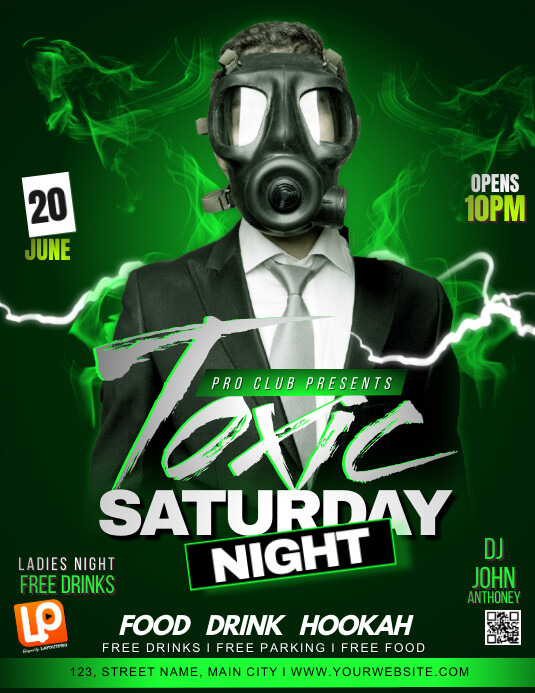 Toxic Night Party Template | PosterMyWall
