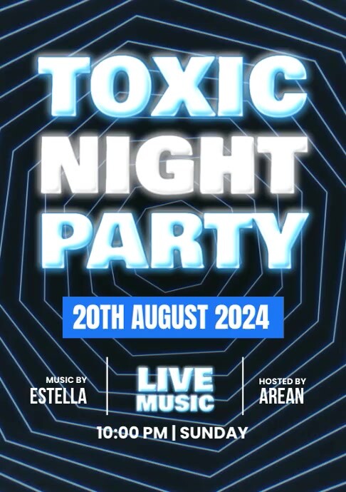 Toxic Night Party Template | PosterMyWall
