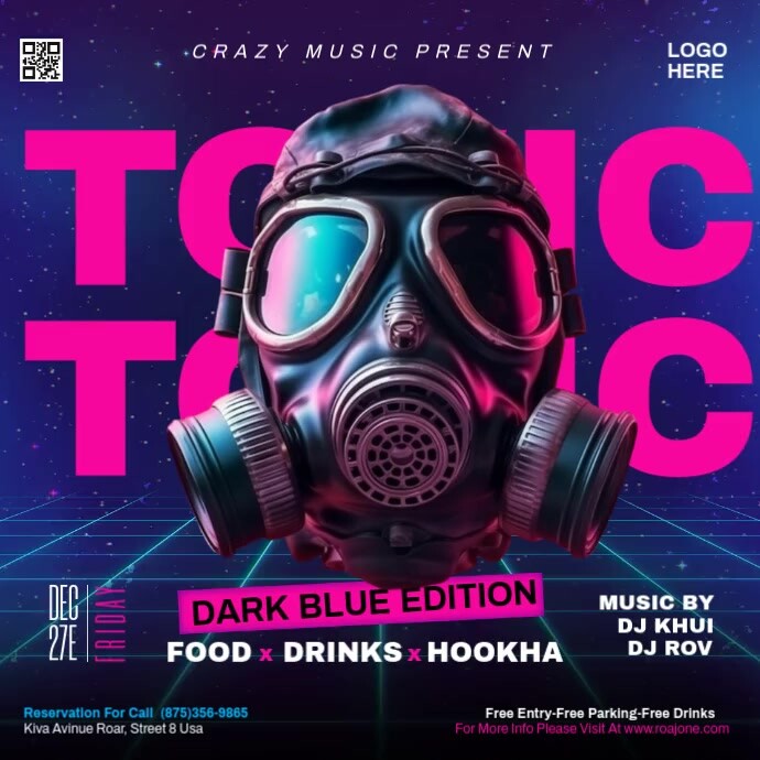 Toxic Night Party Template | PosterMyWall