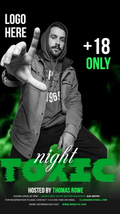 Plantilla de Toxic Night Party | PosterMyWall