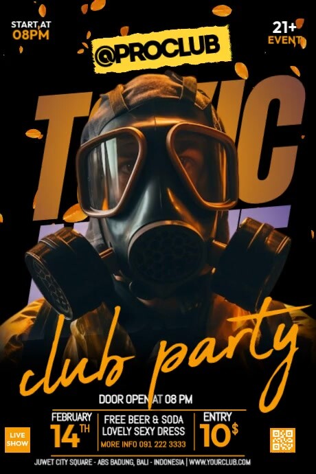 Toxic Night Party Template | PosterMyWall