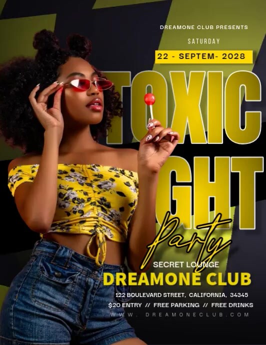 Toxic Night Party Template | PosterMyWall