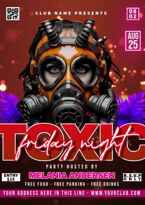Modèle Toxic Night Party | PosterMyWall
