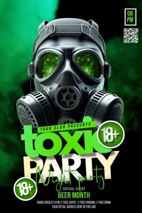 Toxic Night Party Template | PosterMyWall