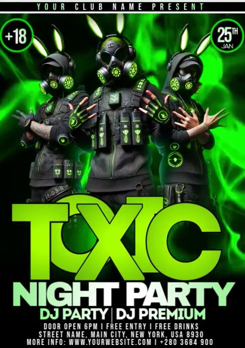 Toxic night party Template | PosterMyWall