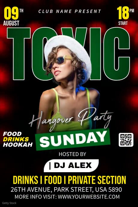 Toxic Night Party Video Template | PosterMyWall