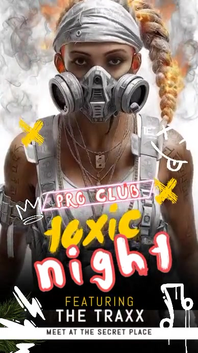 Toxic Night Party Video Template | PosterMyWall