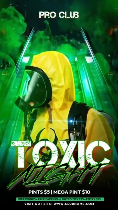 Plantilla de Toxic Night Party Video | PosterMyWall