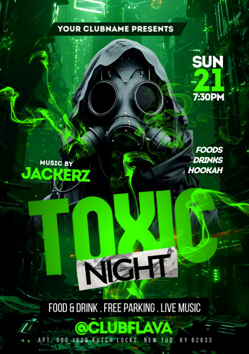 Toxic Night Template | PosterMyWall
