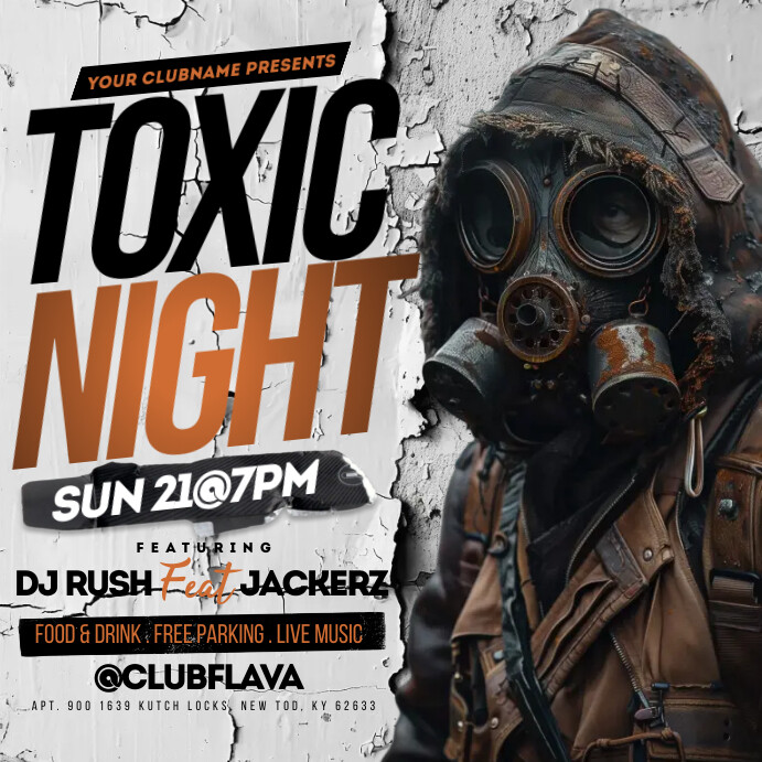 Toxic Night Template | PosterMyWall