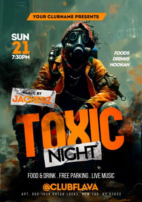 Toxic Night Template | PosterMyWall