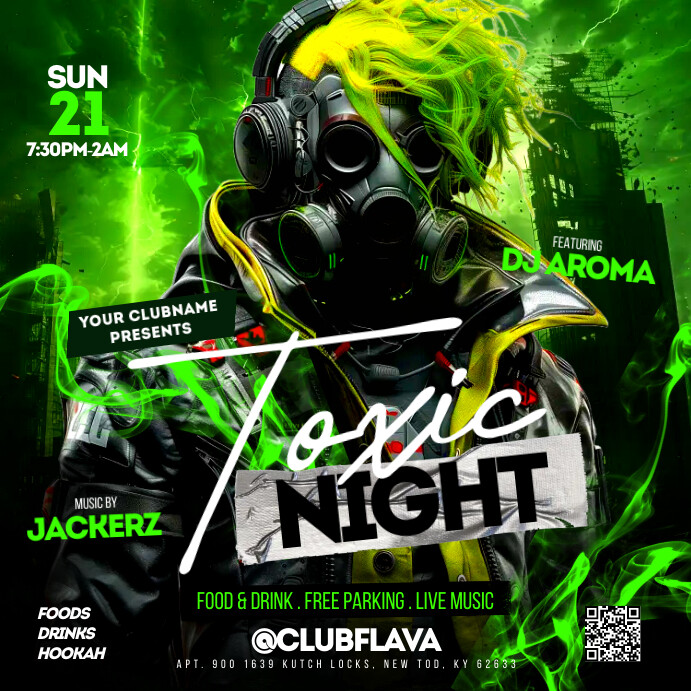 Copy of Toxic Night Template | PosterMyWall