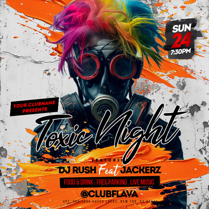 Toxic Night Template | PosterMyWall