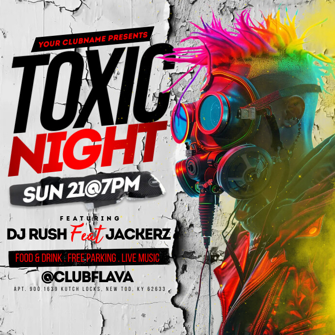 Toxic Night Template | PosterMyWall