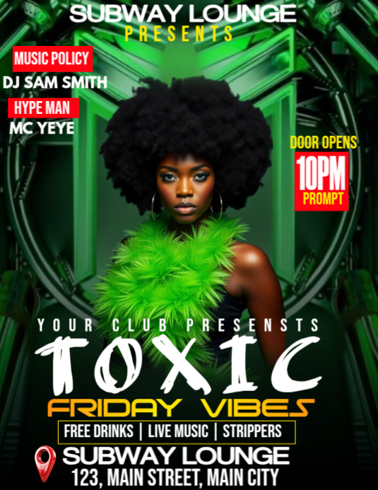 toxic party flyer Template | PosterMyWall