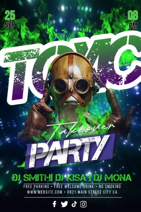 Toxic Party Template | PosterMyWall