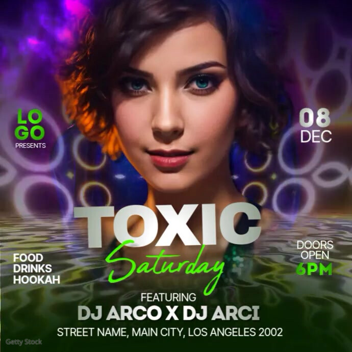 Toxic Party Video Template | PosterMyWall
