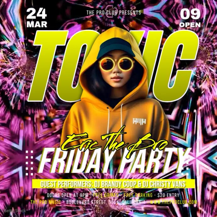 Toxic Party Video Template | PosterMyWall