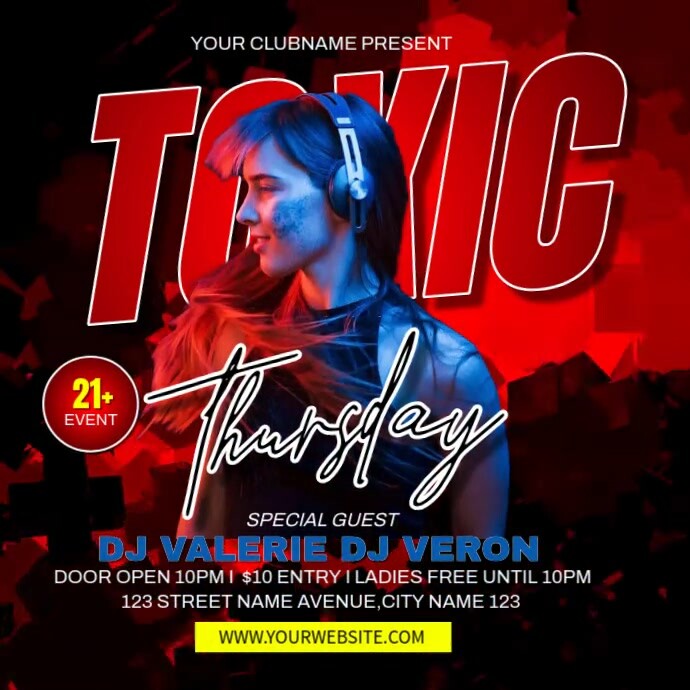 Toxic Party Video Template | PosterMyWall