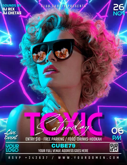 Copy of Toxic Saturday | PosterMyWall