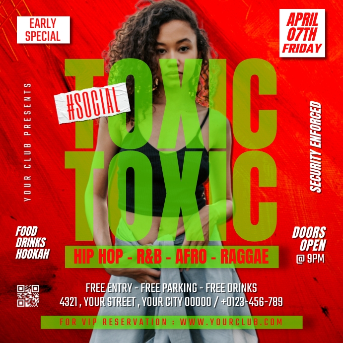 Toxic Social Party Template | PosterMyWall
