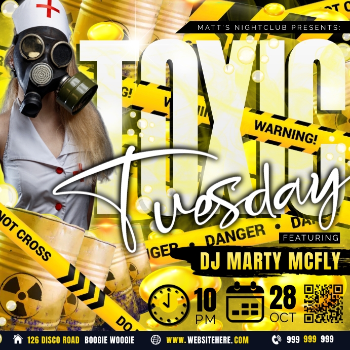 Copy of Toxic Tuesday Nightclub Poster | PosterMyWall