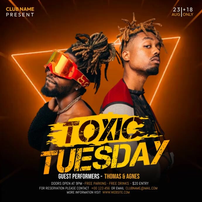 Plantilla de Toxic Tuesday Party | PosterMyWall