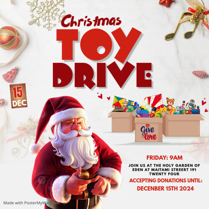 Copy of toy drive christmas poster | PosterMyWall