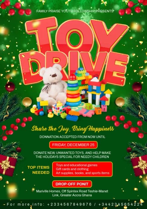 toy drive Template | PosterMyWall