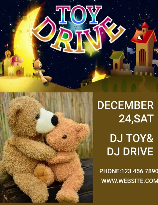 Toy drive flyer Template | PosterMyWall