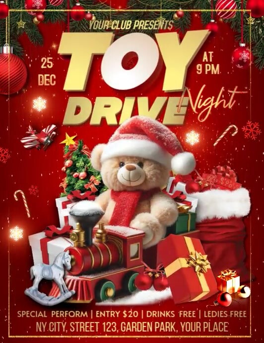Toy Drive Flyer Template | PosterMyWall