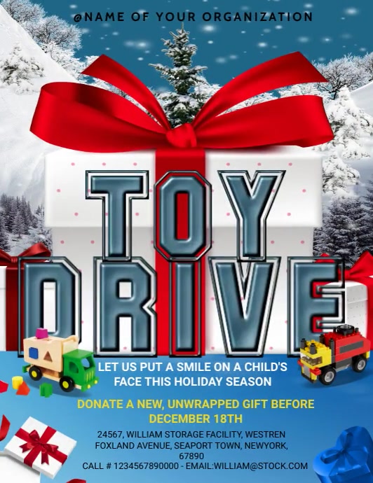 Toy drive Flyer Template | PosterMyWall