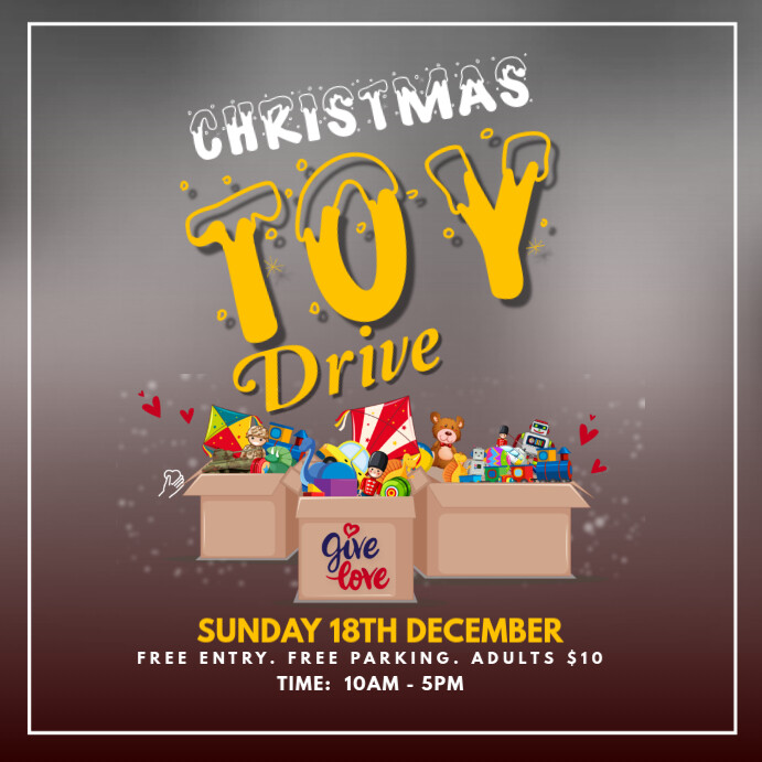 toy drive flyer design Template | PosterMyWall