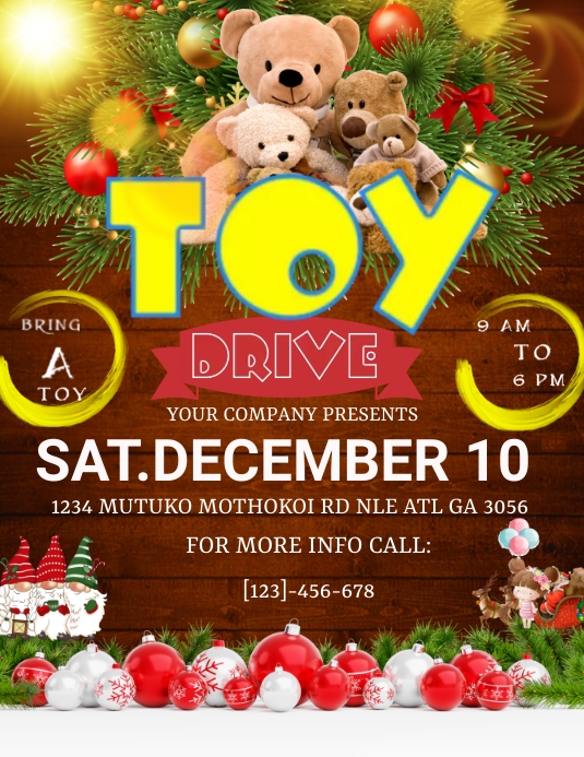 Toy Drive Flyer Template | PosterMyWall