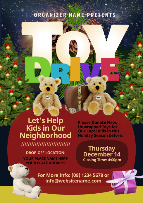 Toy Drive Flyer Template | PosterMyWall