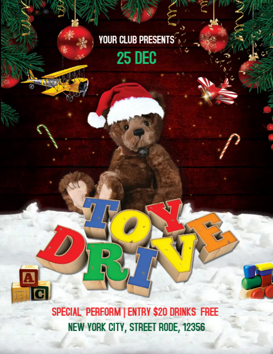 Toy Drive Flyer Template | PosterMyWall