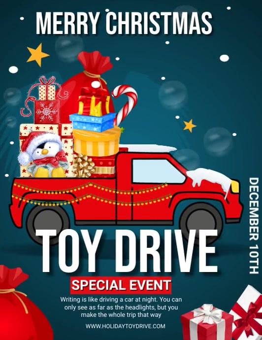 Toy drive Flyer Template | PosterMyWall