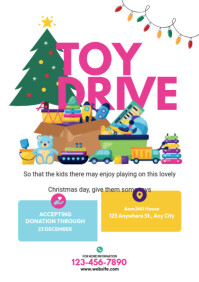 Christmas Toy Drive Flyer Template | PosterMyWall