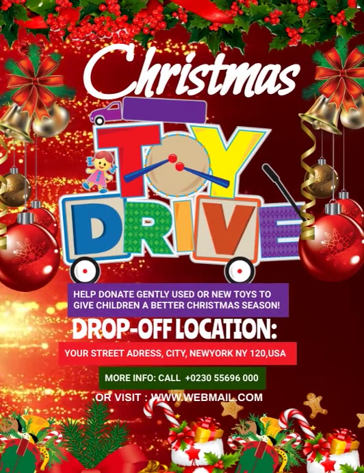 Toy Drive flyer template | PosterMyWall