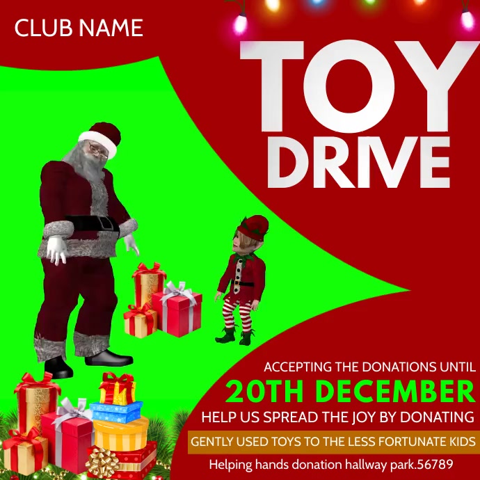 Toy Drive Insta Post Template | PosterMyWall