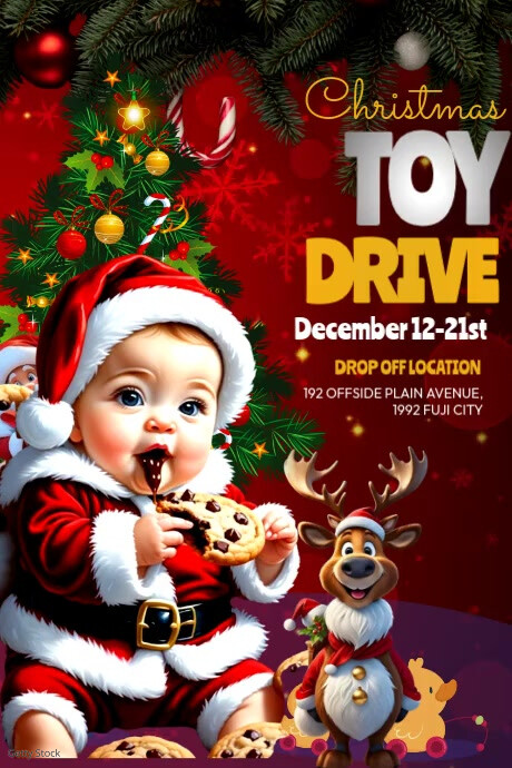 Toy Drive Party Poster Template | PosterMyWall