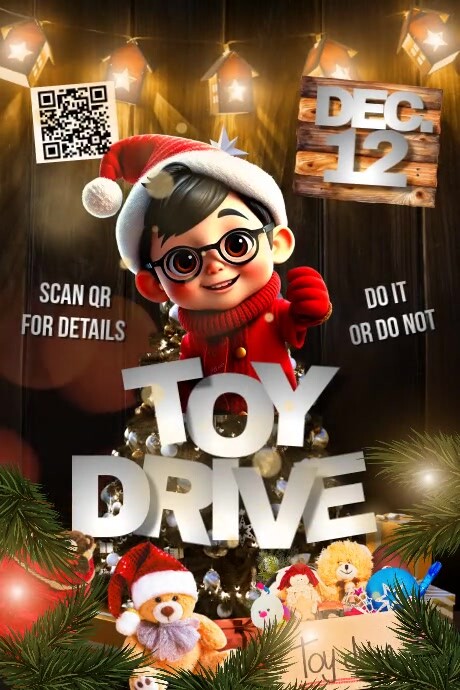 Toy Drive Party Poster Template | PosterMyWall