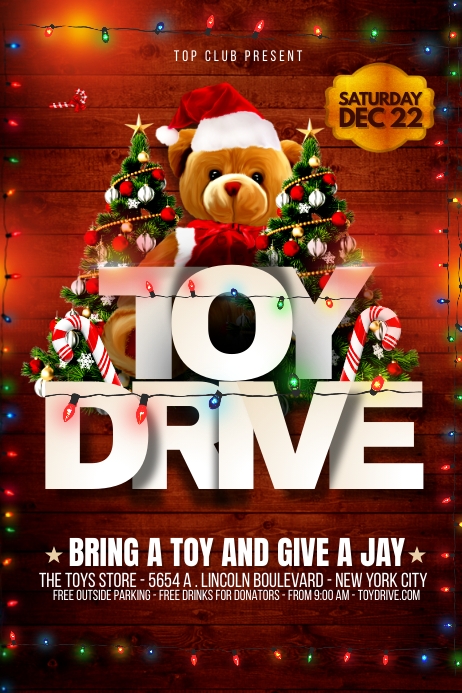 Toy Drive poster Template | PosterMyWall