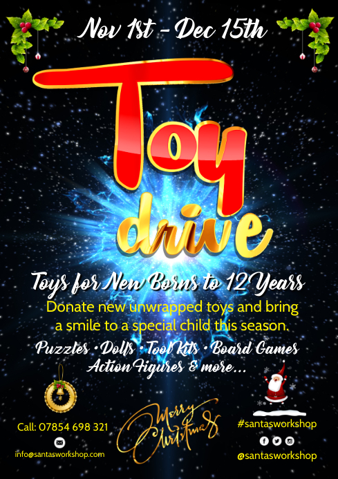 Toy Drive Poster Template | PosterMyWall