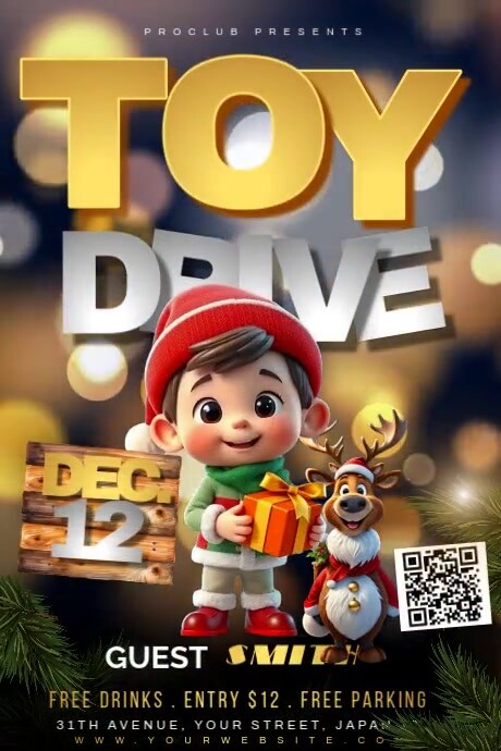 Toy Drive Poster Templat | PosterMyWall